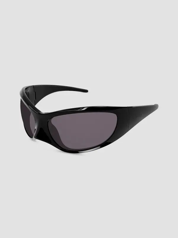 Balenciaga Skin 80mm Oval Shield Sunglasses