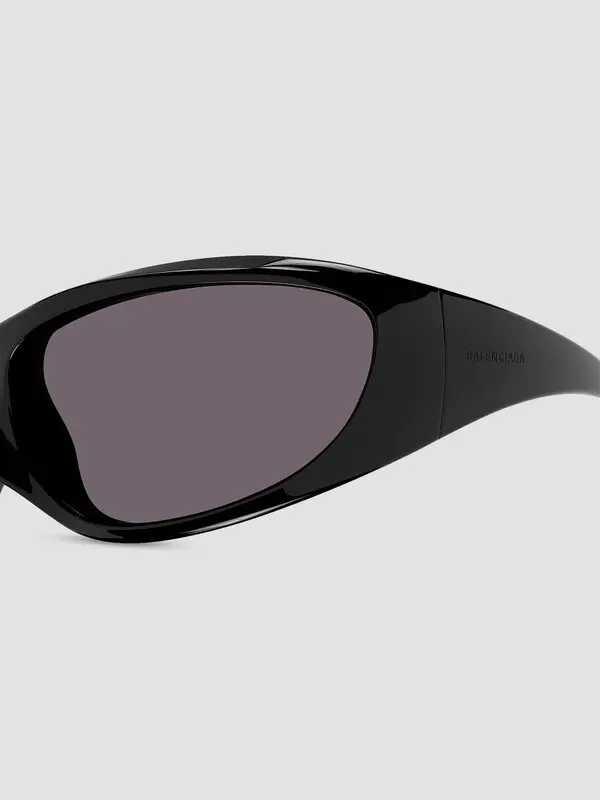 Balenciaga Skin 80mm Oval Shield Sunglasses