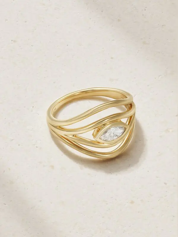 ALMASIKA Terra Nova 18-karat Diamond Ring - Gold