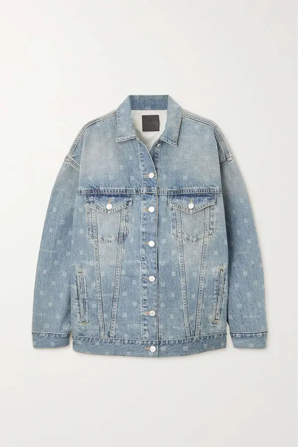 Givenchy Oversized Printed Denim Jacket