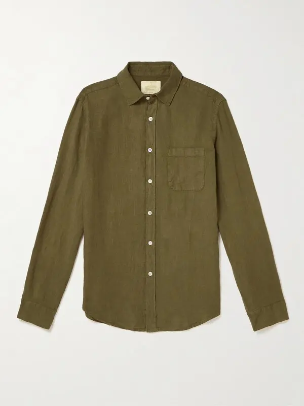 Portuguese Flannel Linen Shirt - Green