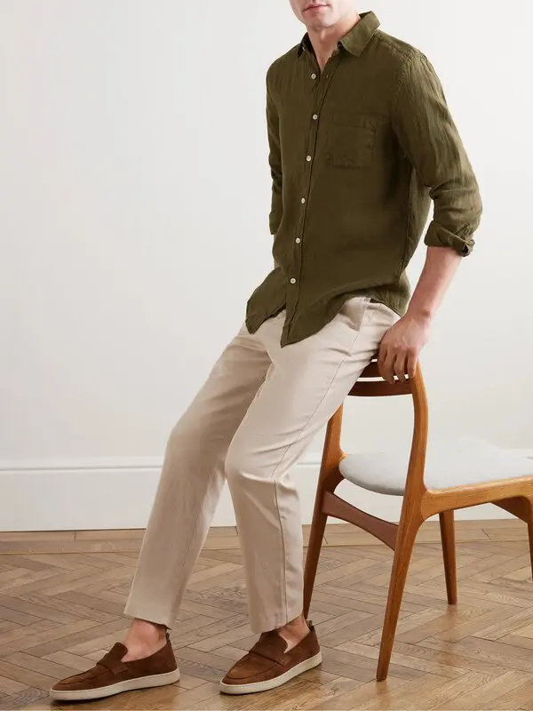 Portuguese Flannel Linen Shirt - Green