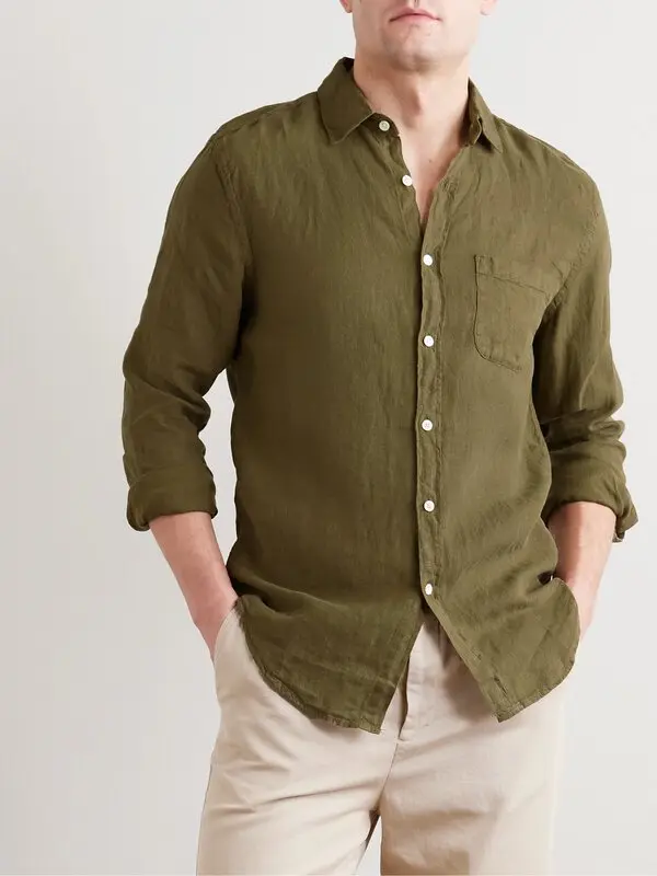 Portuguese Flannel Linen Shirt - Green