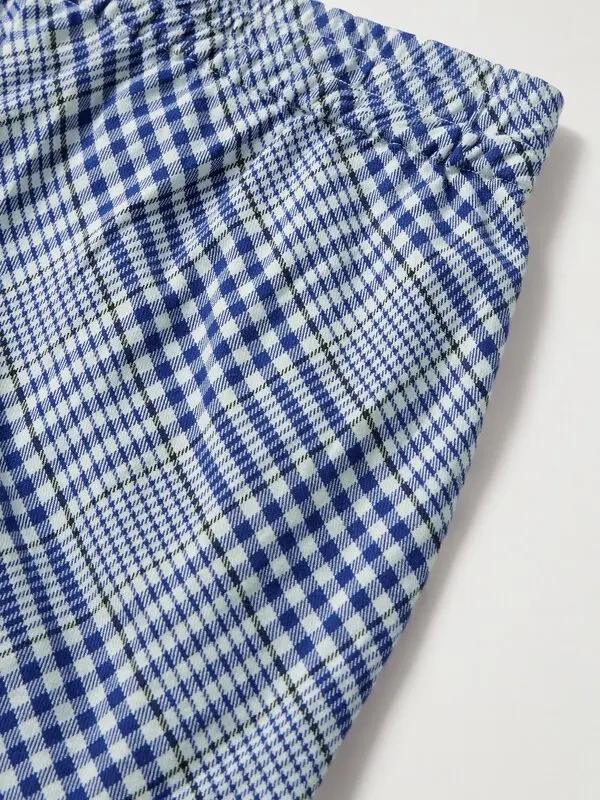 NOMA T.D. Straight-leg Checked Cotton Shorts