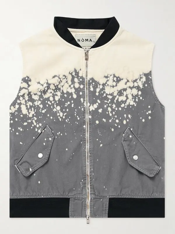 NOMA T.D. Hand-dyed Cotton-twill Gilet - Gray