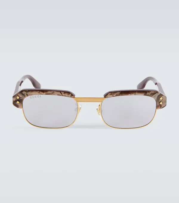 Gucci Rectangular Sunglasses - Brown