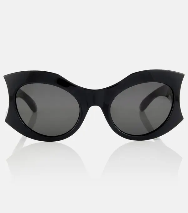 Balenciaga Round Frame Sunglasses - Black