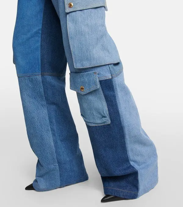 MARINE SERRE Monogram Wide-leg Jeans