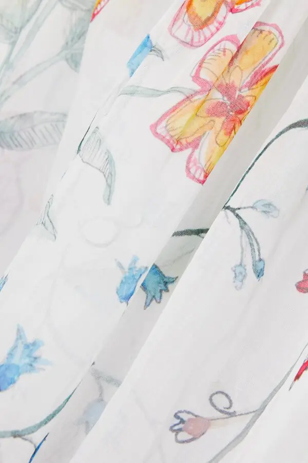 Rosie Assoulin Golden Afternoon Layered Floral-Print Cotton-Poplin And  Voile Midi Dress In White - 50% Off | Editorialist