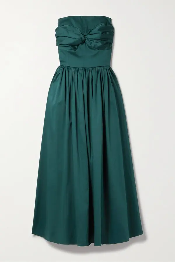 green emerald velvet dress R.Vivimos Womens Summer Cotton Strapless Elastic Smocked Boho Beach Casual  Flowy Maxi Tube Dresses (Small, ArmyGreen#2) at Amazon Women's Clothing  store main image 1