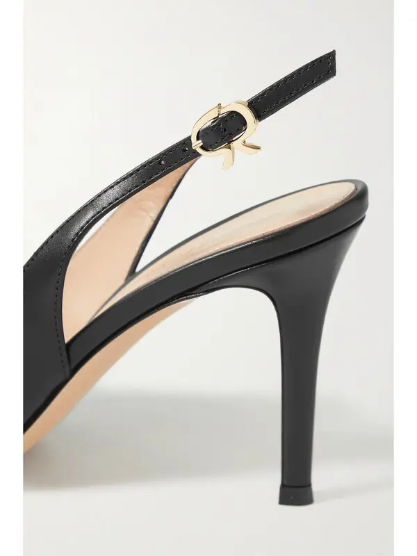 GIANVITO ROSSI Ribbon 85 Leather Slingback Pumps