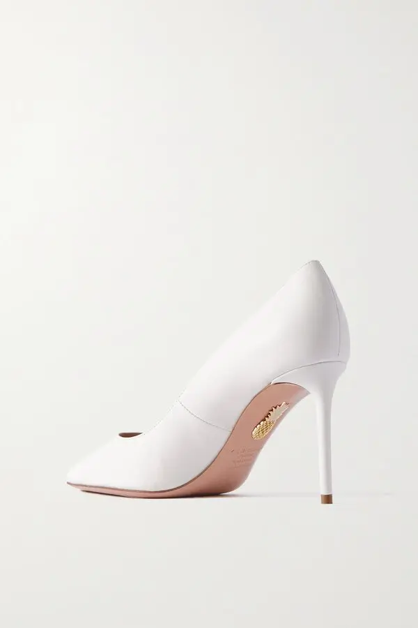 AQUAZZURA Purist 85 Leather Pumps