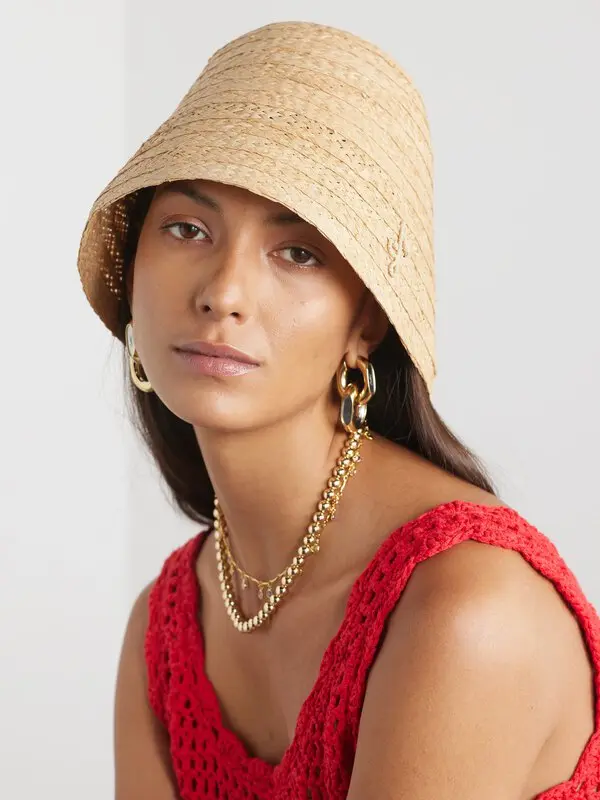 Ruslan Baginskiy Straw Bucket Hat In Cream - 70% Off  display picture 3
