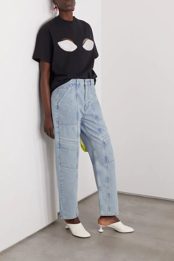 AGOLDE Net Sustain Cooper Cargo Mid-rise Straight-leg Organic Jeans