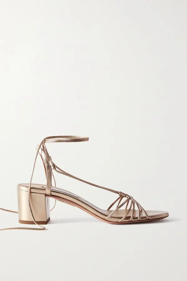 AQUAZZURA Whisper 50 Leather Sandals