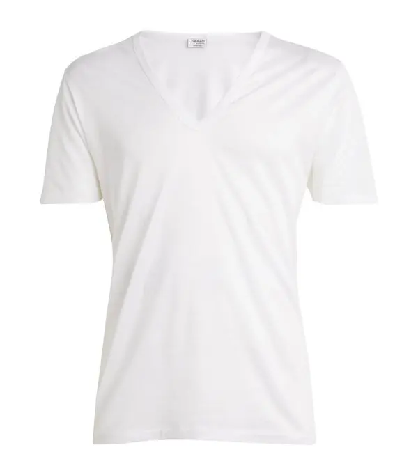 Zimmerli Cotton V-neck T-shirt
