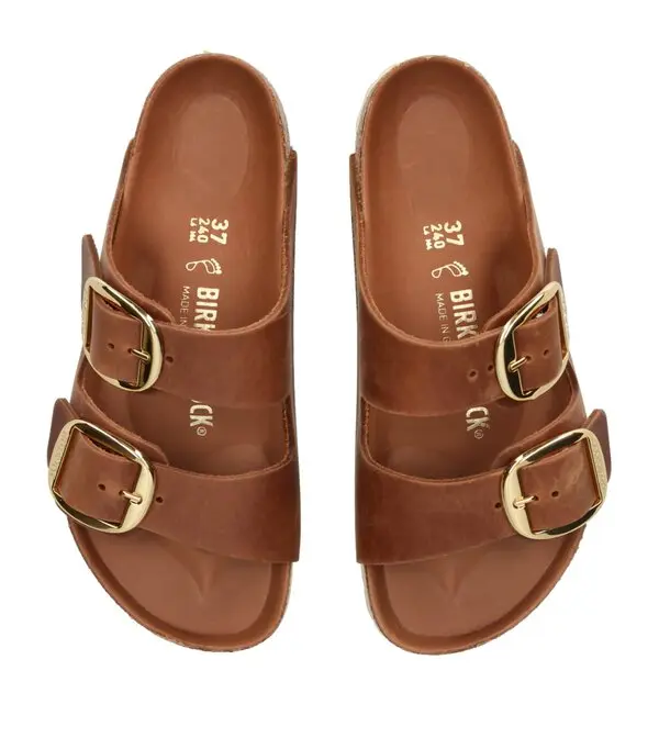 BIRKENSTOCK Leather Arizona Big Buckle Sandals - Brown