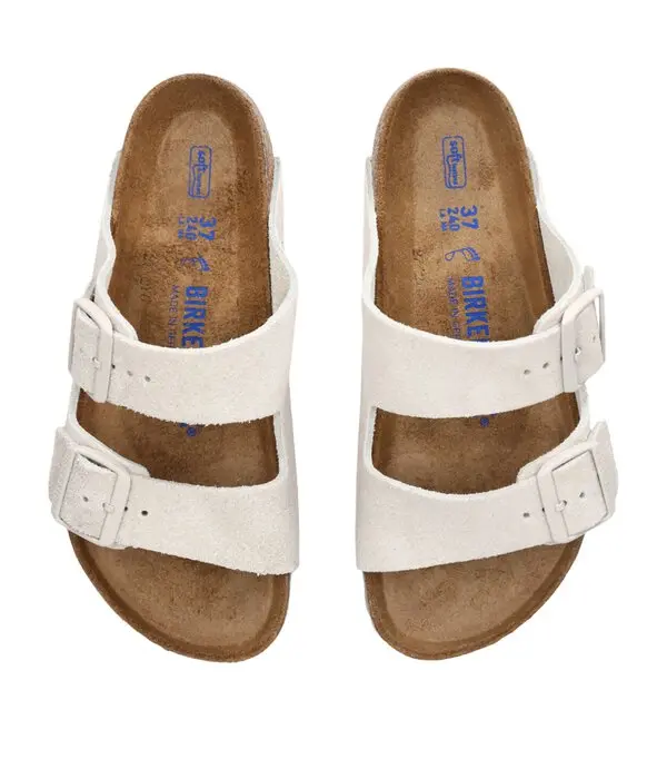 BIRKENSTOCK Suede Arizona Sfb Sandals - White