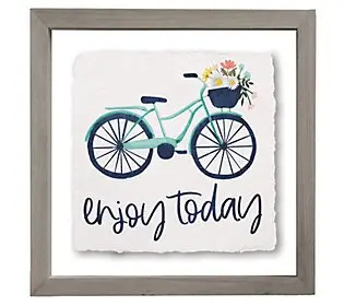 SINCERE SURROUNDINGS 10' Enjoy Today Bike Float Ing Frame Art - One-color