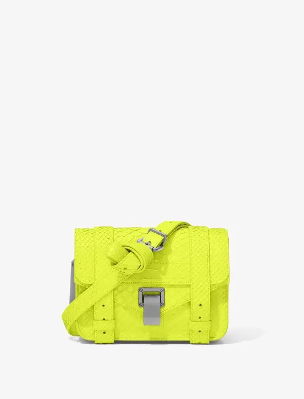 Proenza Schouler Carved Python Ps1 Mini Crossbody Bag