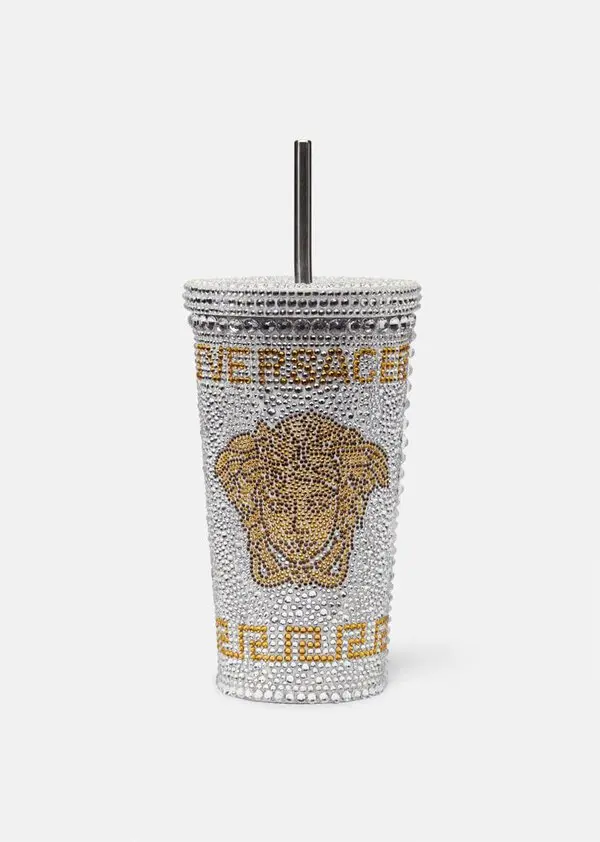 Versace Crystal Medusa Travel Cup - White