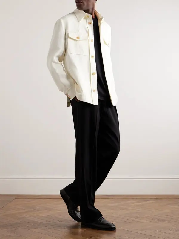 UMIT BENAN Linen-jersey Overshirt