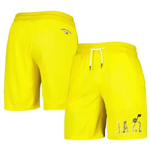 Tommy Hilfiger Utah Jazz Mesh Basketball Shorts - Yellow