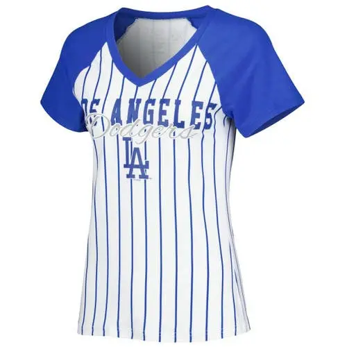 CONCEPTS SPORT Los Angeles Dodgers Reel Pinstripe Top