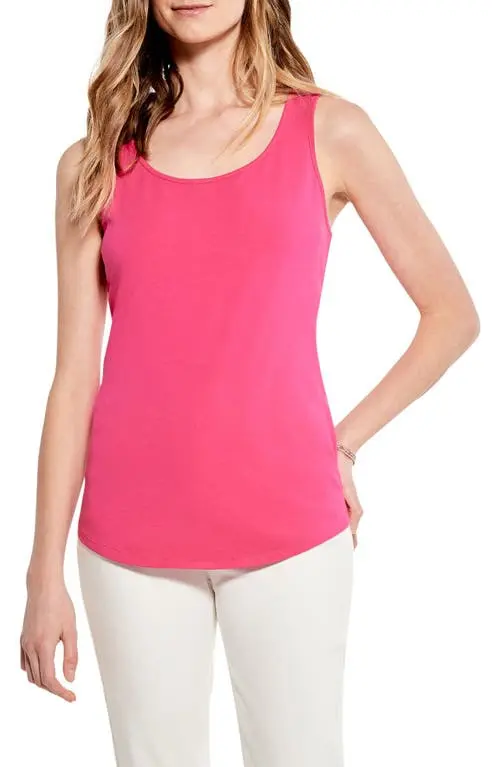 NIC+ZOE Stretch Cotton Tank - Shocking Pink