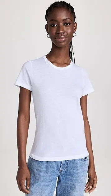 Jenni Kayne Cotton Slim Tee - White