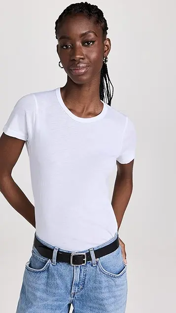 Jenni Kayne Cotton Slim Tee - White