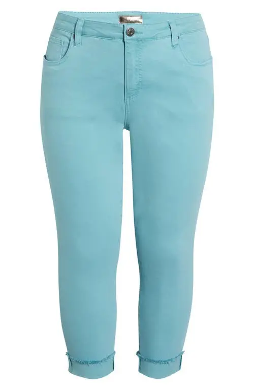 Kut From The Kloth Amy Crop Slim Straight Leg Jeans - Cyan