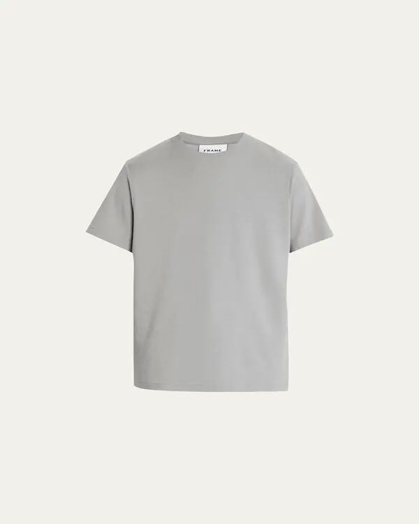 FRAME Duo Fold Short Sleeve Tee - Heather Grey