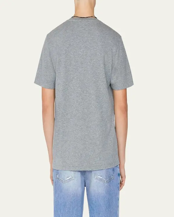 FRAME Duo Fold Short Sleeve Tee - Heather Grey