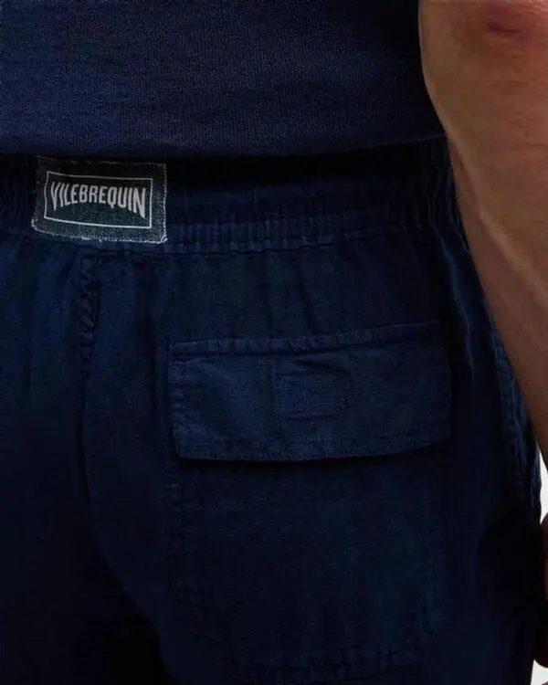 Vilebrequin Pacha Linen Drawstring Pants - Navy