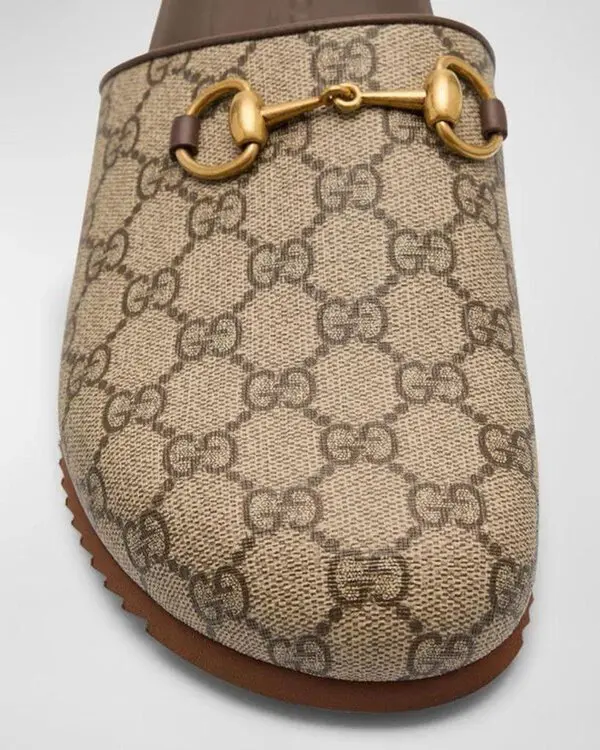 Gucci Gg Supreme Horsebit Mules