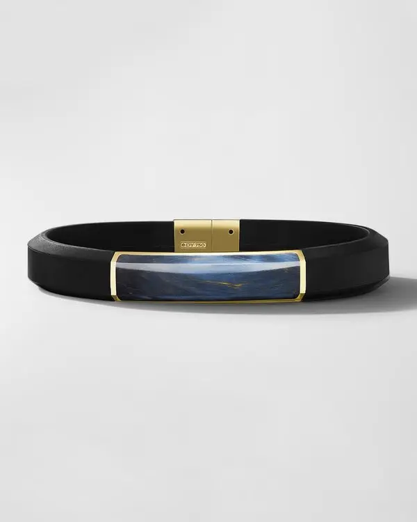 David Yurman 10mm Streamline Id Rubber Bracelet - Gold