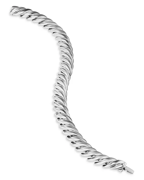 David Yurman Sculptured Cable Bangle Bracelet - Silver