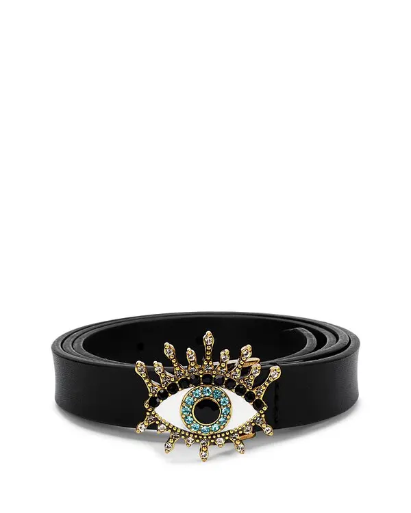 Kurt Geiger Reversible Evil Eye Belt - Noir