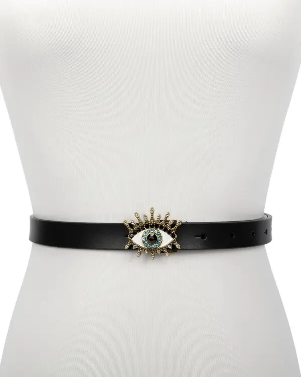 Kurt Geiger Reversible Evil Eye Belt - Noir