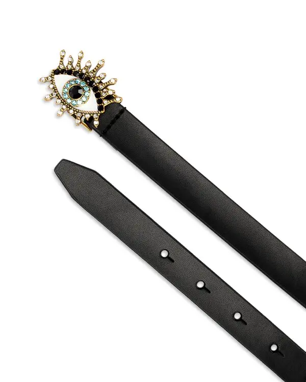 Kurt Geiger Reversible Evil Eye Belt - Noir