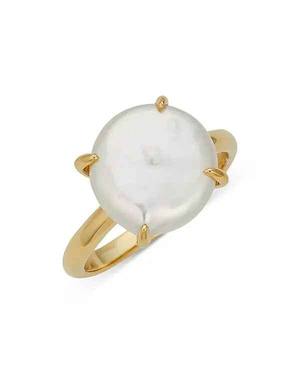 Nadri Cultured Freshwater Pearl Ring - White/gold