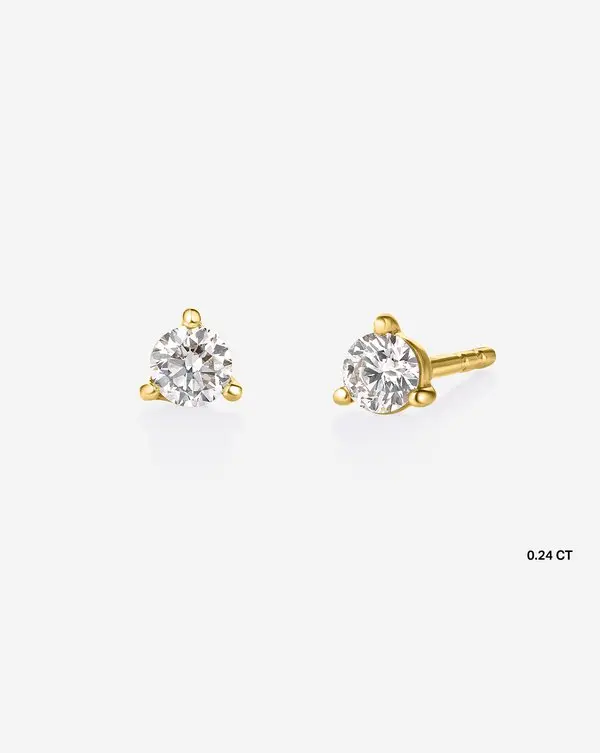 Ring Concierge Diamond Stud Earrings - 14k Yellow Gold
