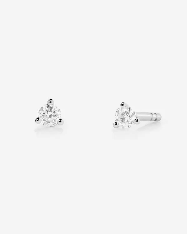 Ring Concierge 14k White Gold Diamond Stud Earrings - One-color