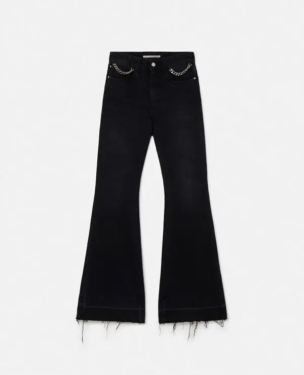 Stella McCartney Falabella Flared Leg Jeans - Black
