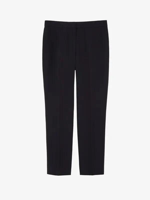 Alexander McQueen Leaf Crepe Cigarette Trousers - Black