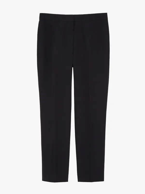 Alexander McQueen Leaf Crepe Cigarette Trousers - Black