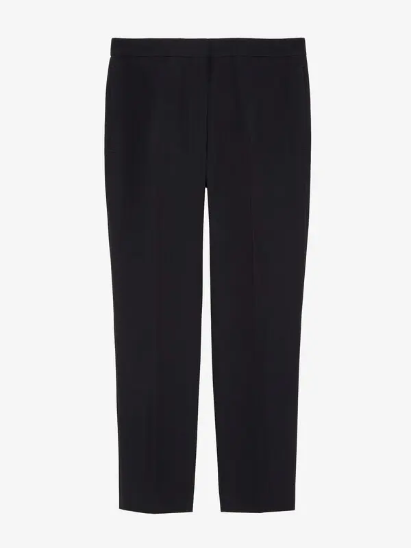 Alexander McQueen Leaf Crepe Cigarette Trousers - Black