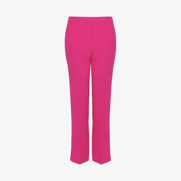 Alexander McQueen Leaf Crepe Cigarette Trousers