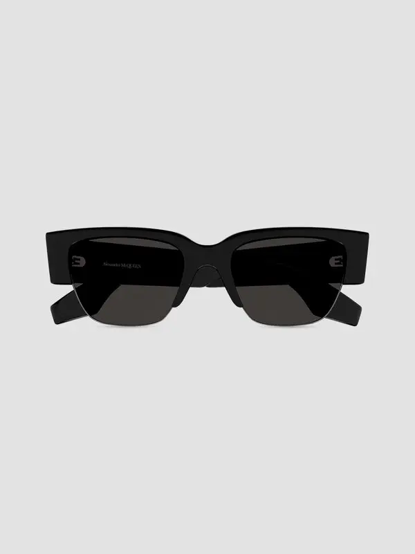 Alexander McQueen Graffiti 54mm Mirrored Acetate Sunglasses - Light Blue